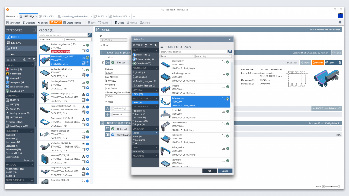 Trumpf BOOST - CUP User Interface Design
