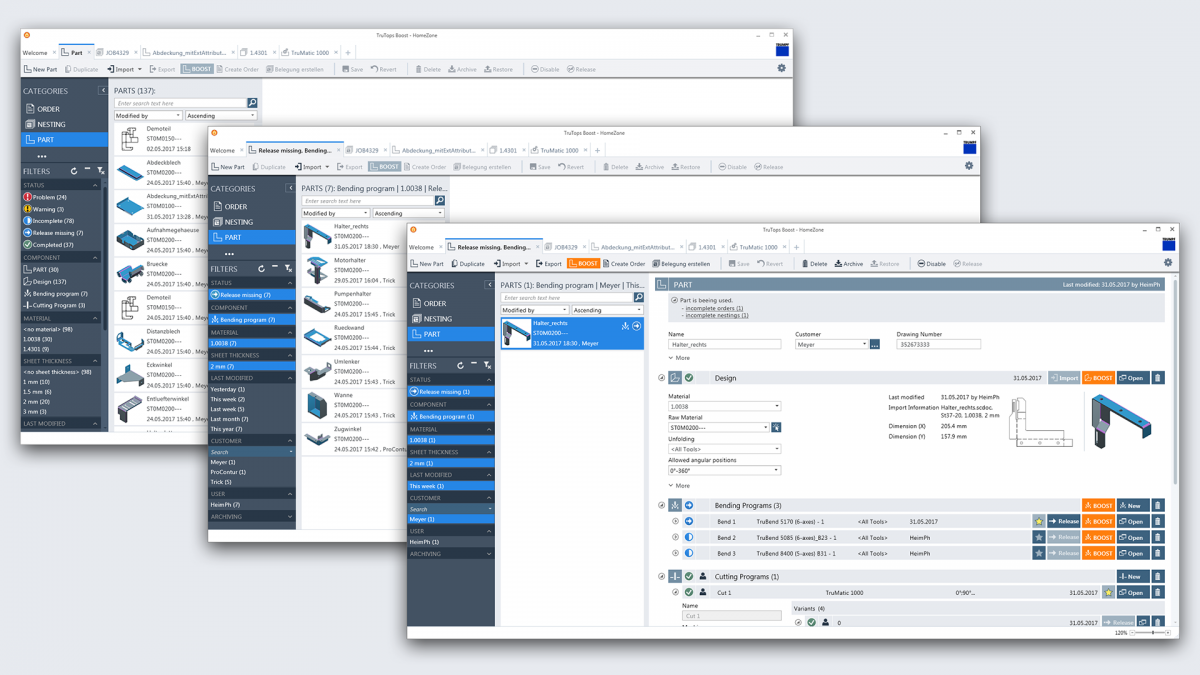 Trumpf BOOST - CUP User Interface Design