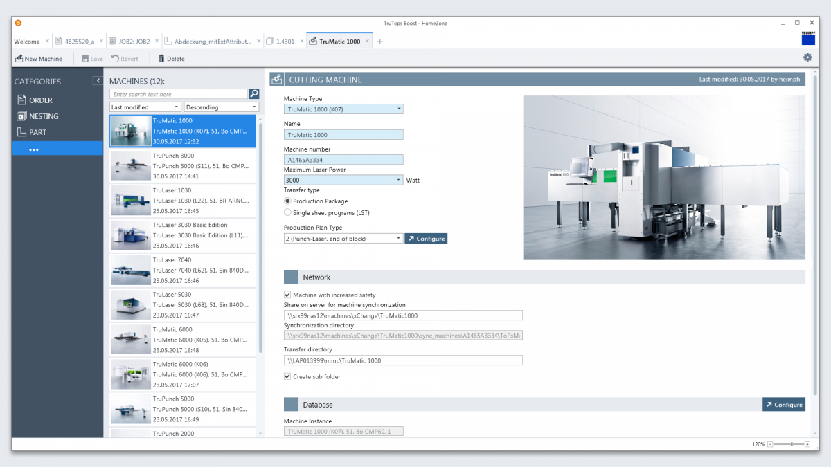 Trumpf BOOST - CUP User Interface Design